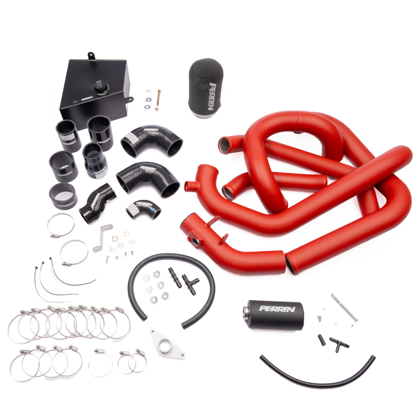 Perrin Front Mount Intercooler Boost Tubes Red 18-20 STI | Subimods ...