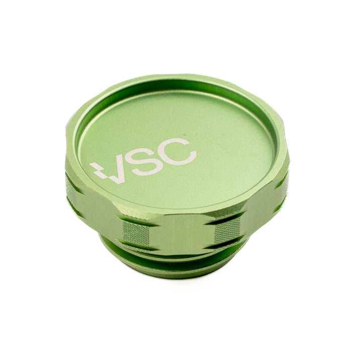 VSC Aluminum Oil Cap Green Subaru EJ Models | Subimods — Subimods.com