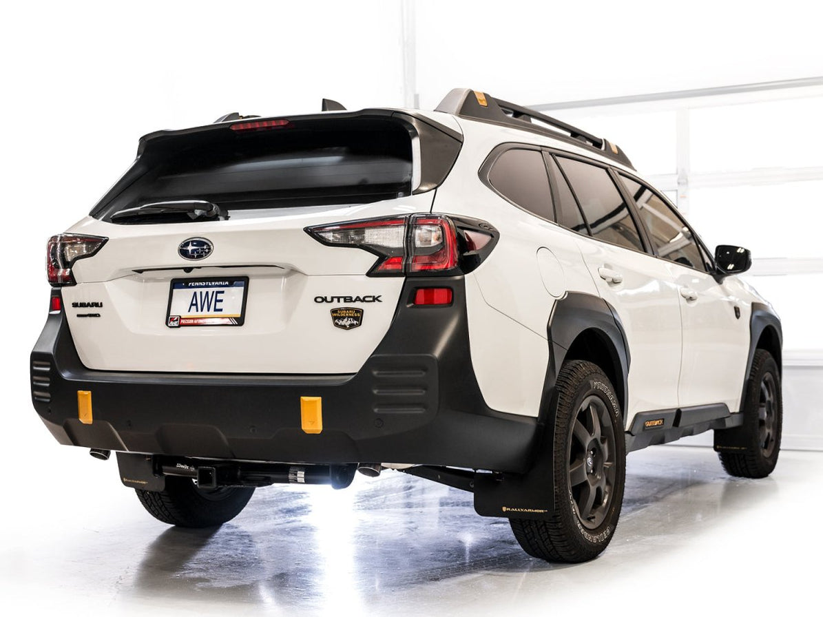 AWE 0FG Edition Catback Exhaust Dual BashGuards Outback 20+ — Subimods.com