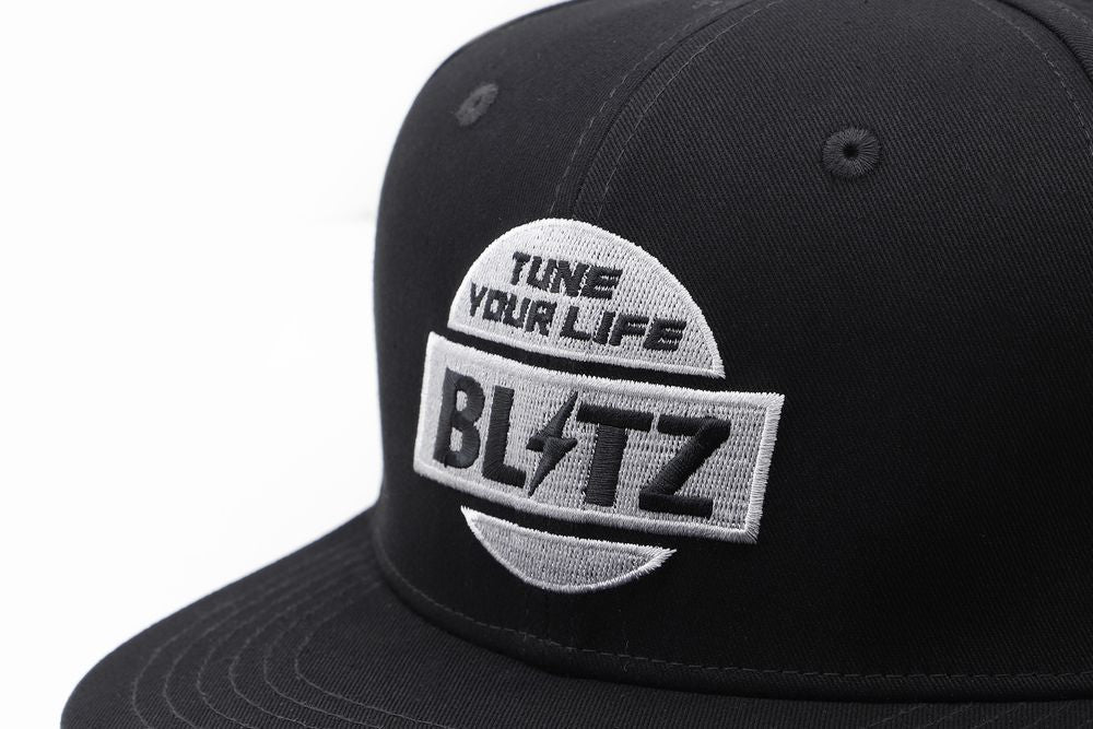 Blitz "Tune Your Life" Circle Logo Flat Brim Hat Black - Subimods.com