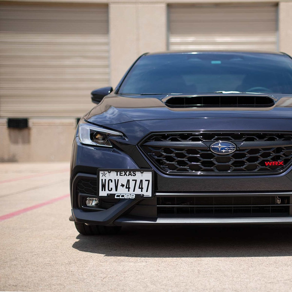 COBB Redline Carbon Fiber License Plate Relocation Kit WRX — Subimods.com
