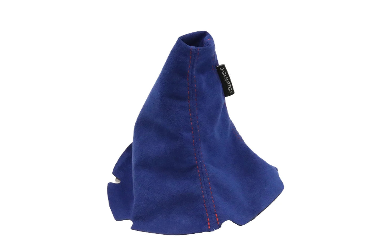 Alcantara Shift Boot Blue w/ Red Stitching 2004 WRX | Subimo — Subimods.com