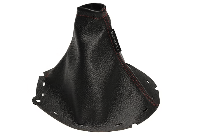 DARKMATTERX Gaucho Leather Shift Boot for WRX Black Red — Subimods.com