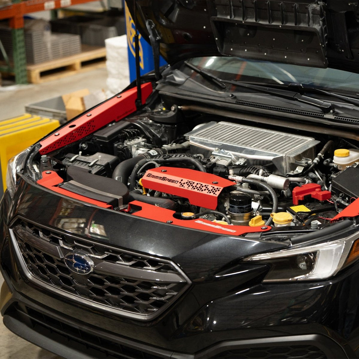 Grimmspeed Radiator Shroud Red 2022-2024 WRX - Subimods.com