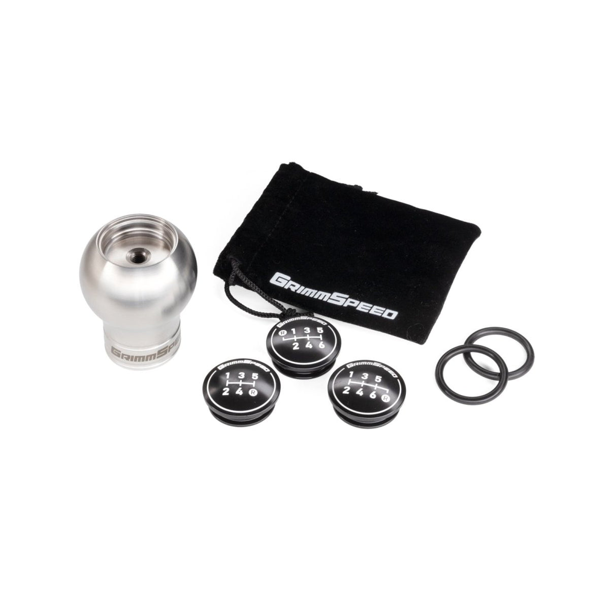 GrimmSpeed Stainless Steel Swap-Top Weighted Bulb Style Shift Knob Kit ...