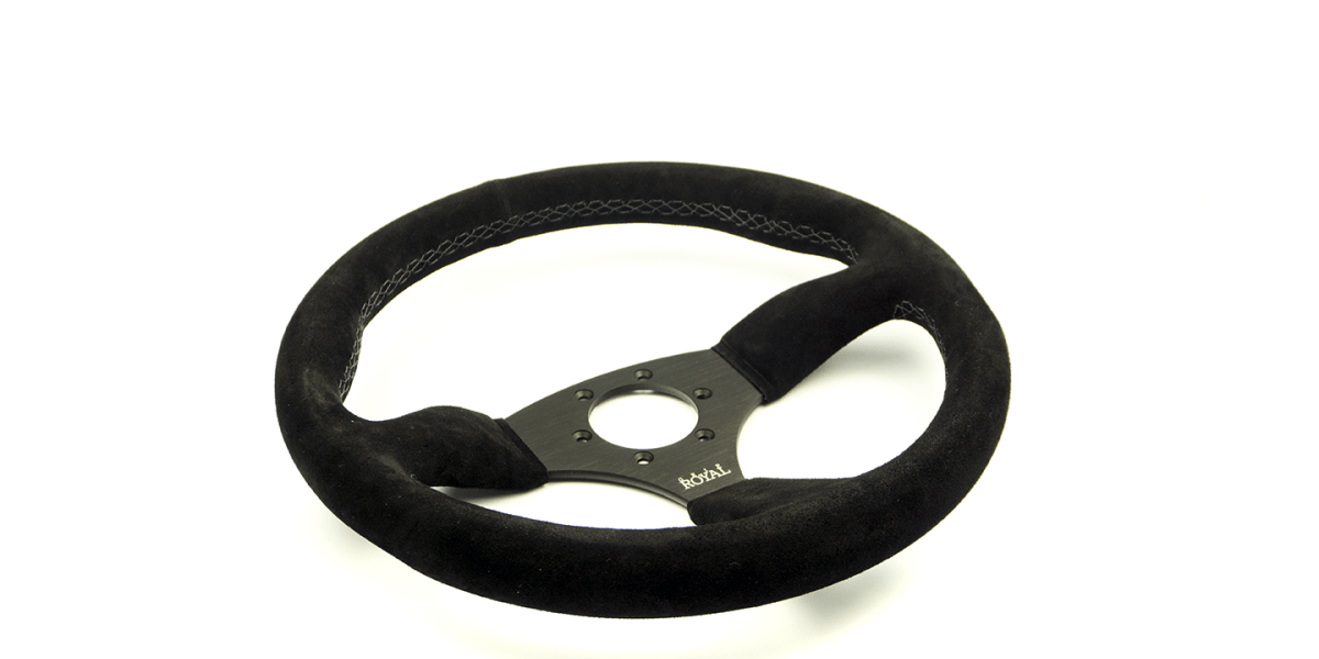 Premium Grip Royal Ace 350mm Suede Steering Wheel | Subimods — Subimods.com