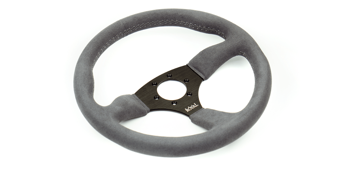 Grip Royal Ace 350mm Steering Wheel with Grey Suede Grip — Subimods.com
