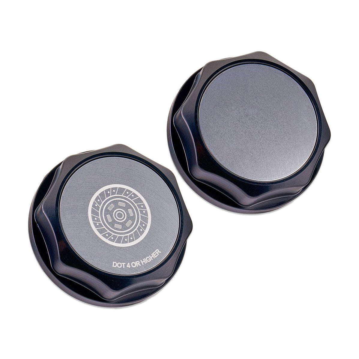 IAG Performance Revolve Clutch Fluid Reservoir Cap Black w/ Silver Accent 2002-2024 WRX / 2004 ...