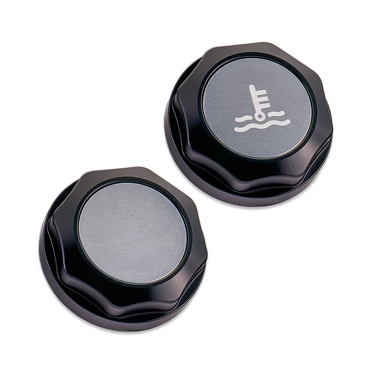 IAG Performance Revolve Coolant Reservoir Cap Black w/ Silver Accent 2002-2024 WRX / 2004-2021 ...