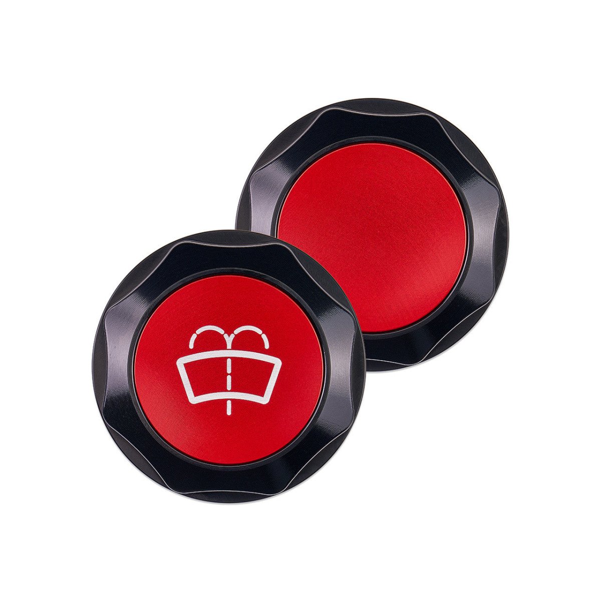 IAG Performance Revolve Washer Fluid Reservoir Cap Black w/ Red Accent 2002-2024 WRX / 2004-2021 ...