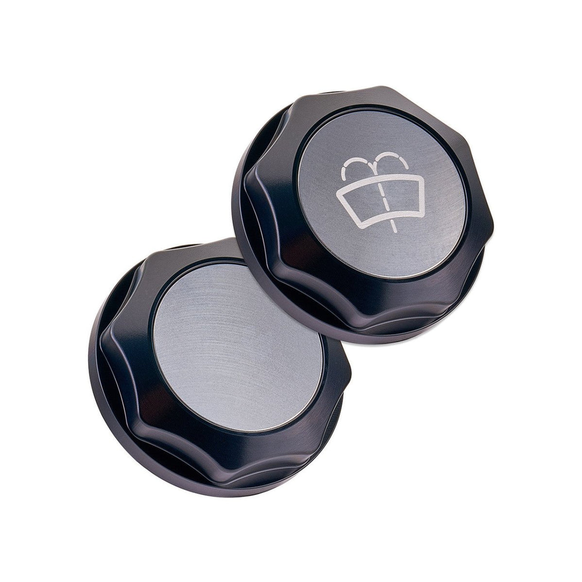 IAG Performance Revolve Washer Fluid Reservoir Cap Black w/ SIlver Insert 2022-2024 WRX / 2013 ...