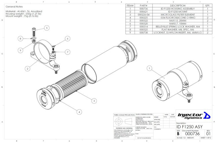 Injector Dynamics F1250 Inline Fuel Filter for Subaru WRX — Subimods.com