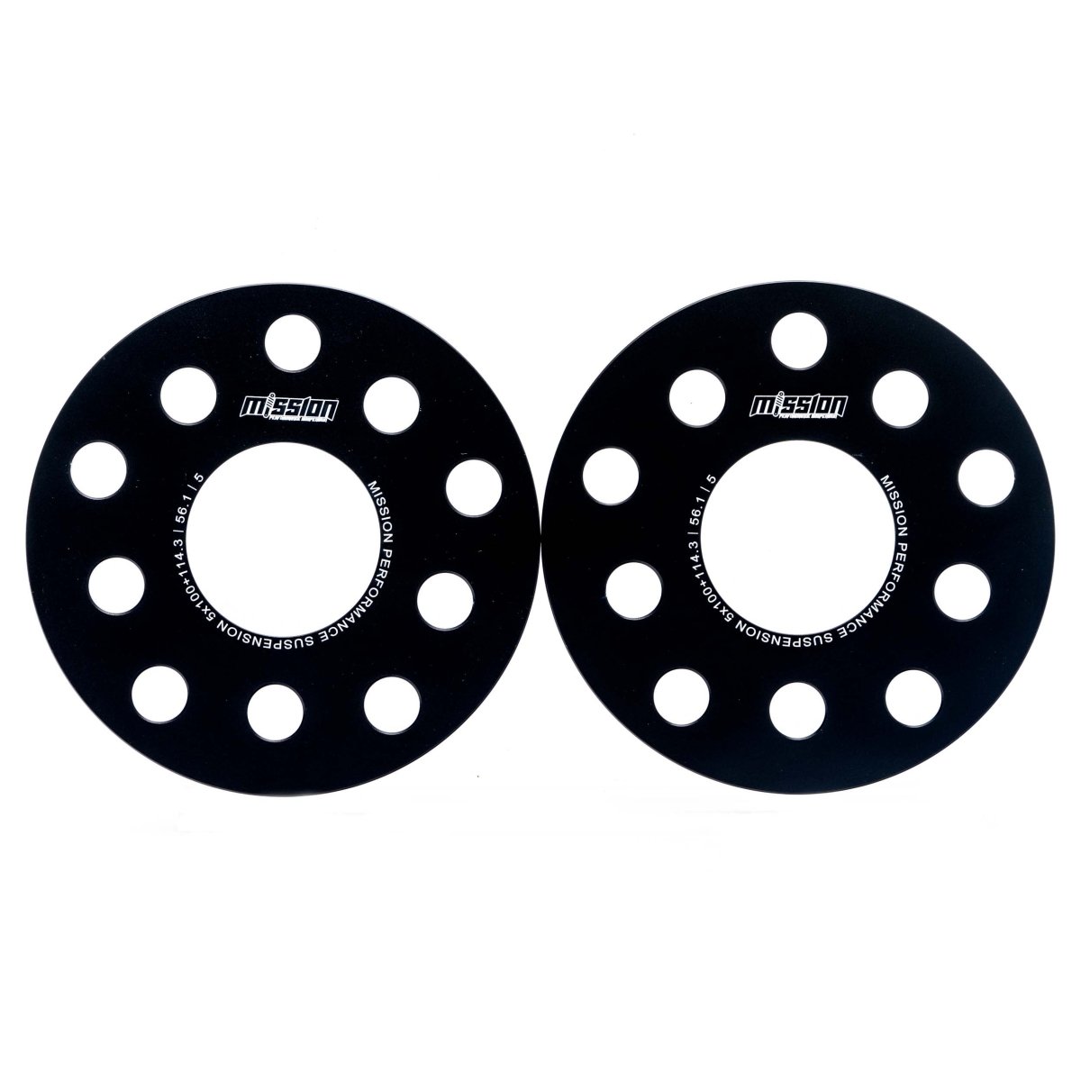 Mission SlimFit Wheel Spacer 5mm 5x100/5x114.3 Black — Subimods.com