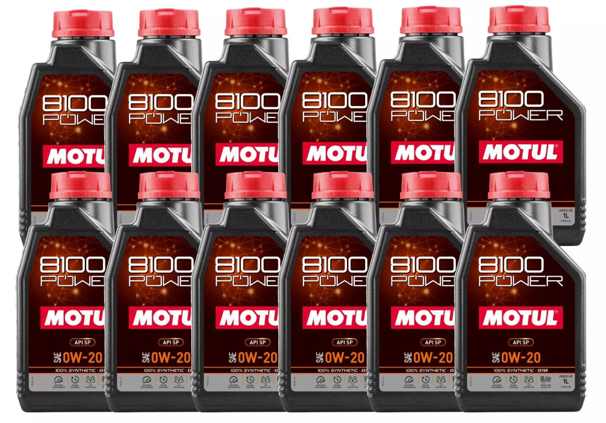 Motul 8100 0W20 Power Motor Oil Case (12x 1L Bottles) - Subimods.com