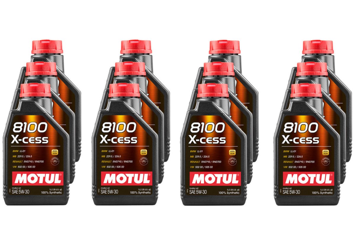 Motul 8100 5W-30 X-cess Motor Oil Case (12x 1L Bottles) - Subimods.com