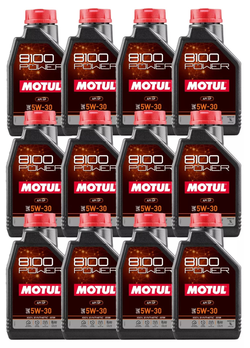 Motul 8100 5W30 Power Motor Oil Case (12x 1L Bottles) - Subimods.com