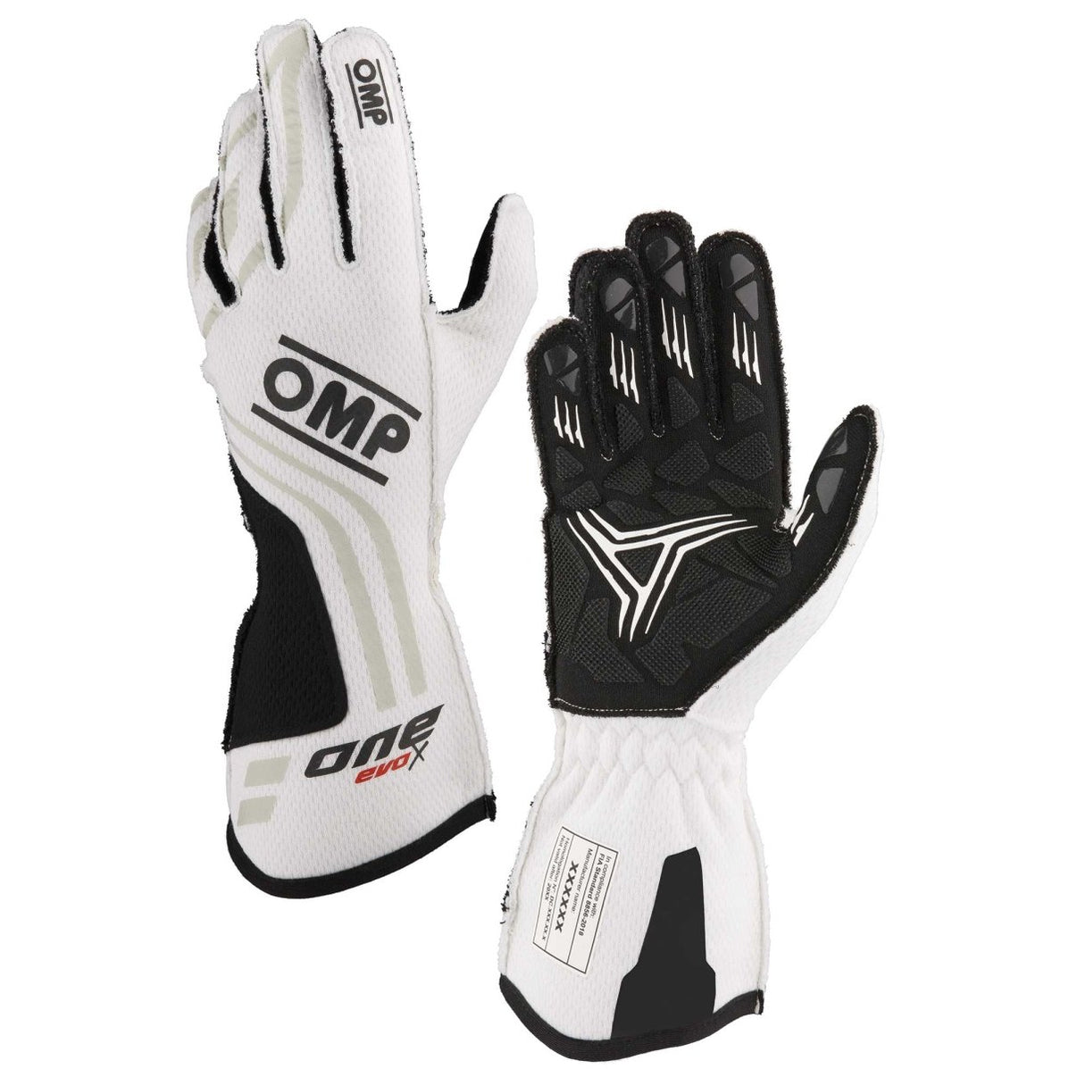 OMP Racing EVO-X Gloves MY2024 White - Subimods.com
