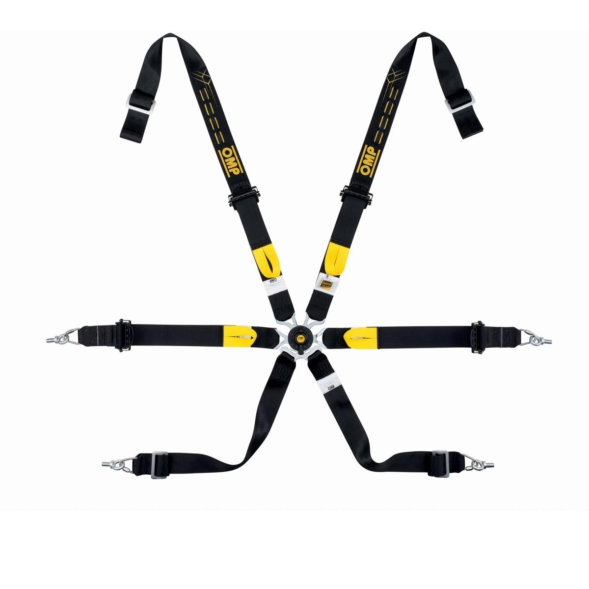 OMP Racing WRC 6 Point Harness 2" Pull Up Black - Subimods.com