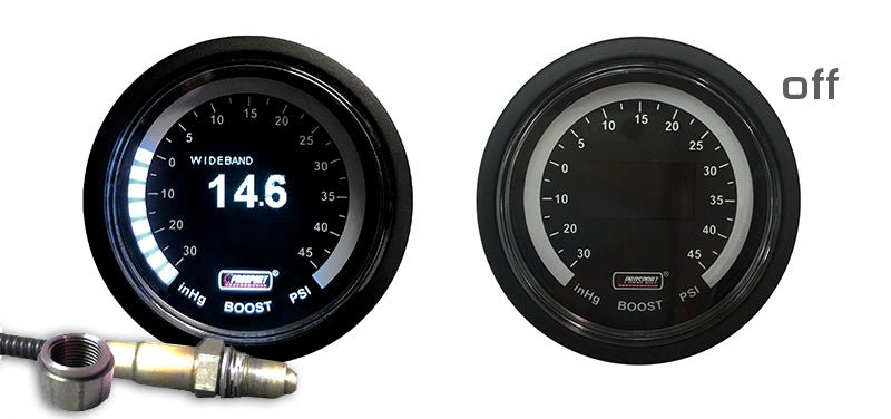Prosport Digital Wideband Air Fuel Ratio / Boost Gauge White OLED ...
