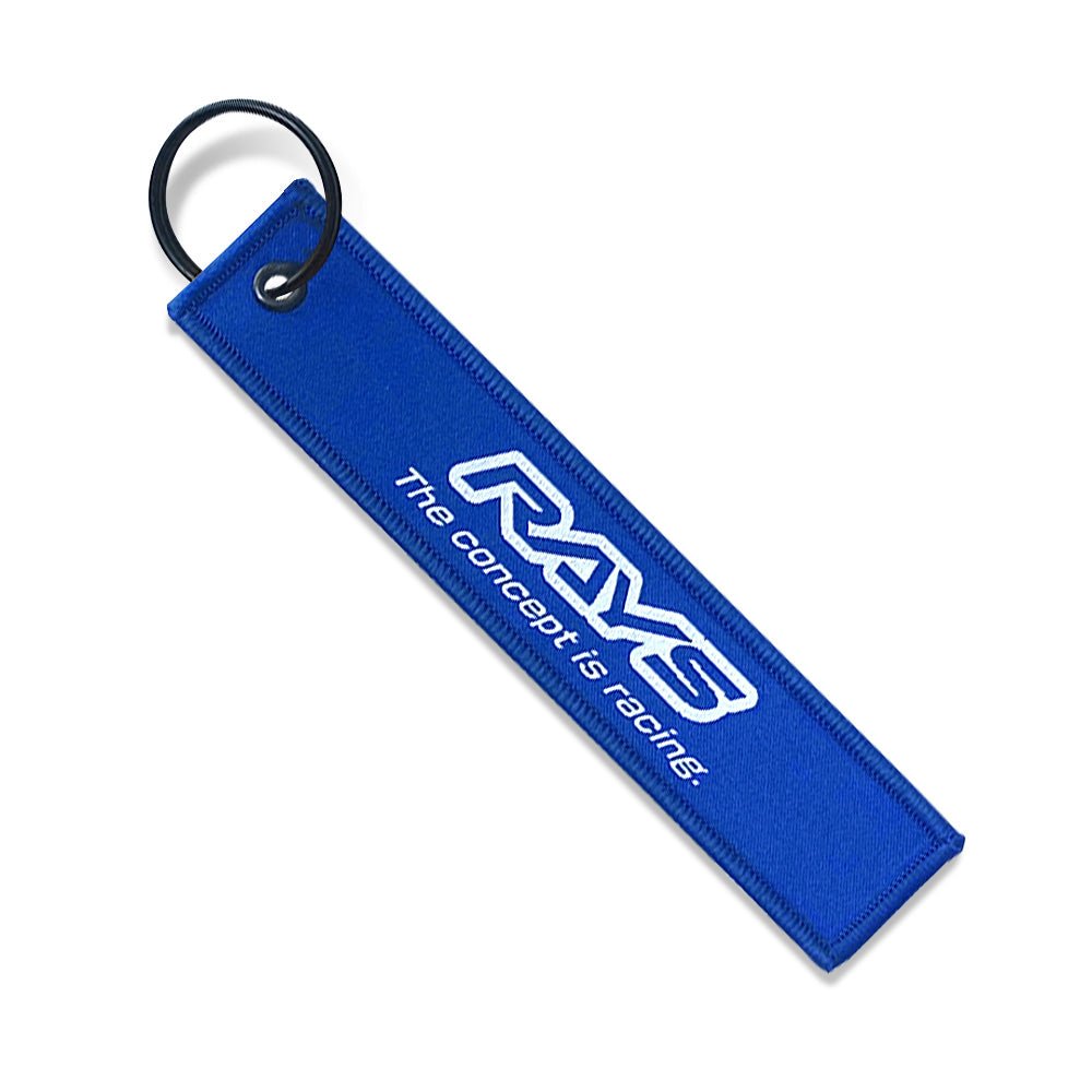 RAYS Official "The Concept Is Racing" Key Chain 24S Blue - Subimods.com