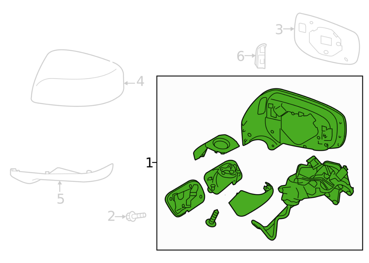 Subaru OEM LH Door Mirror Housing Crosstrek 2018-2023 — Subimods.com
