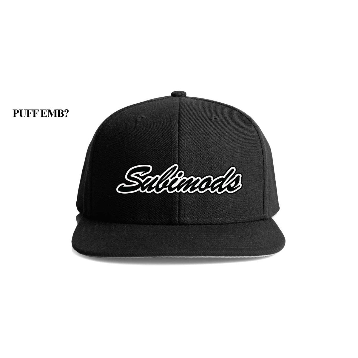 Subimods Official Snapback Cap Black w/ Stadium Style Logo - Subimods.com