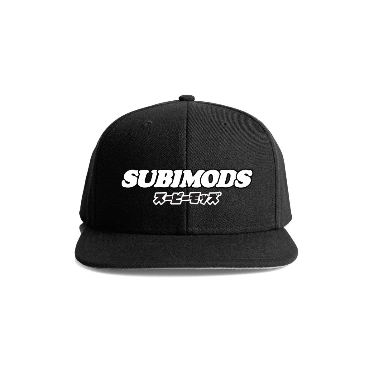 Subimods Official Snapback Cap Black w/ Urban Kanji Style Logo - Subimods.com