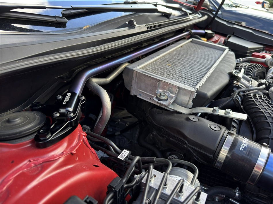 Torque Solution Front Strut Tower Brace Titanium Brushed Raw 2022-2025 ...