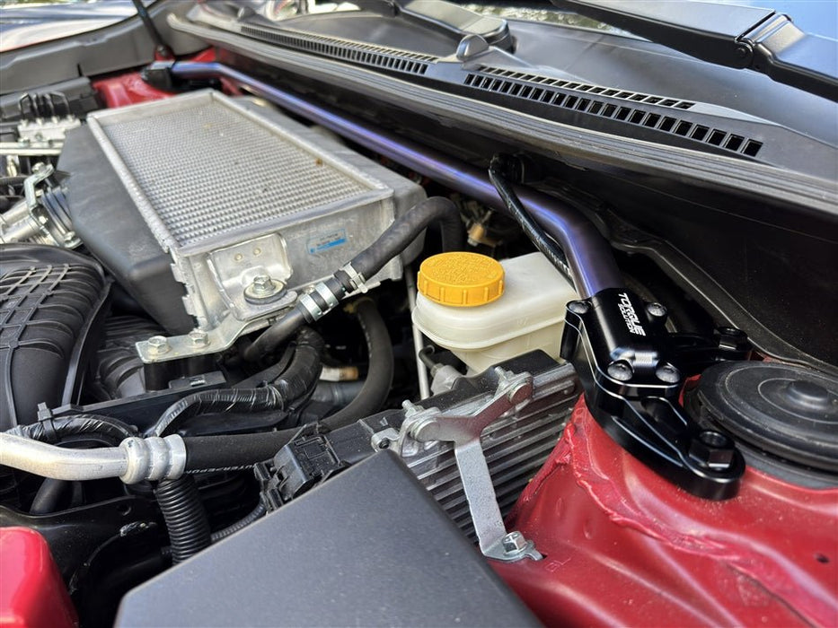 Torque Solution Front Strut Tower Brace Titanium Brushed Raw 2022-2025 ...