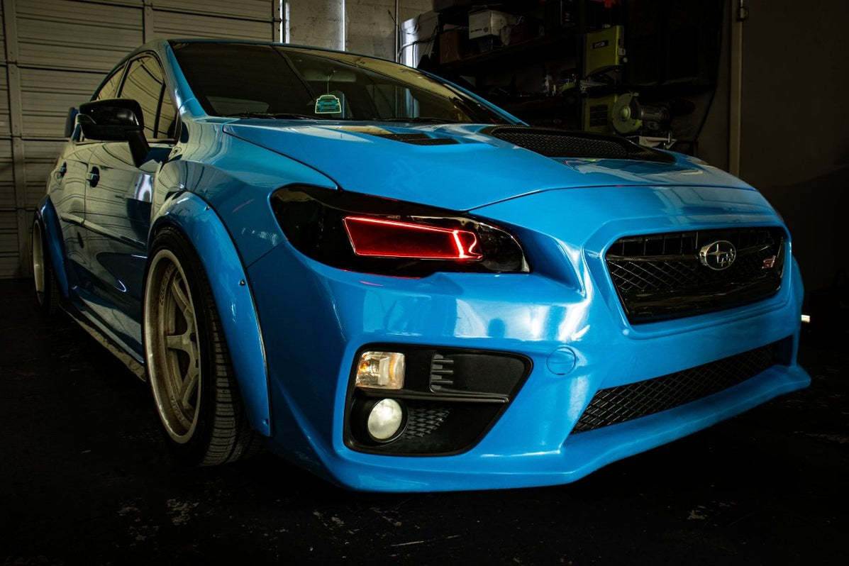 Velossa Tech Headlight Ram Air Kit Black for WRX STI — Subimods.com