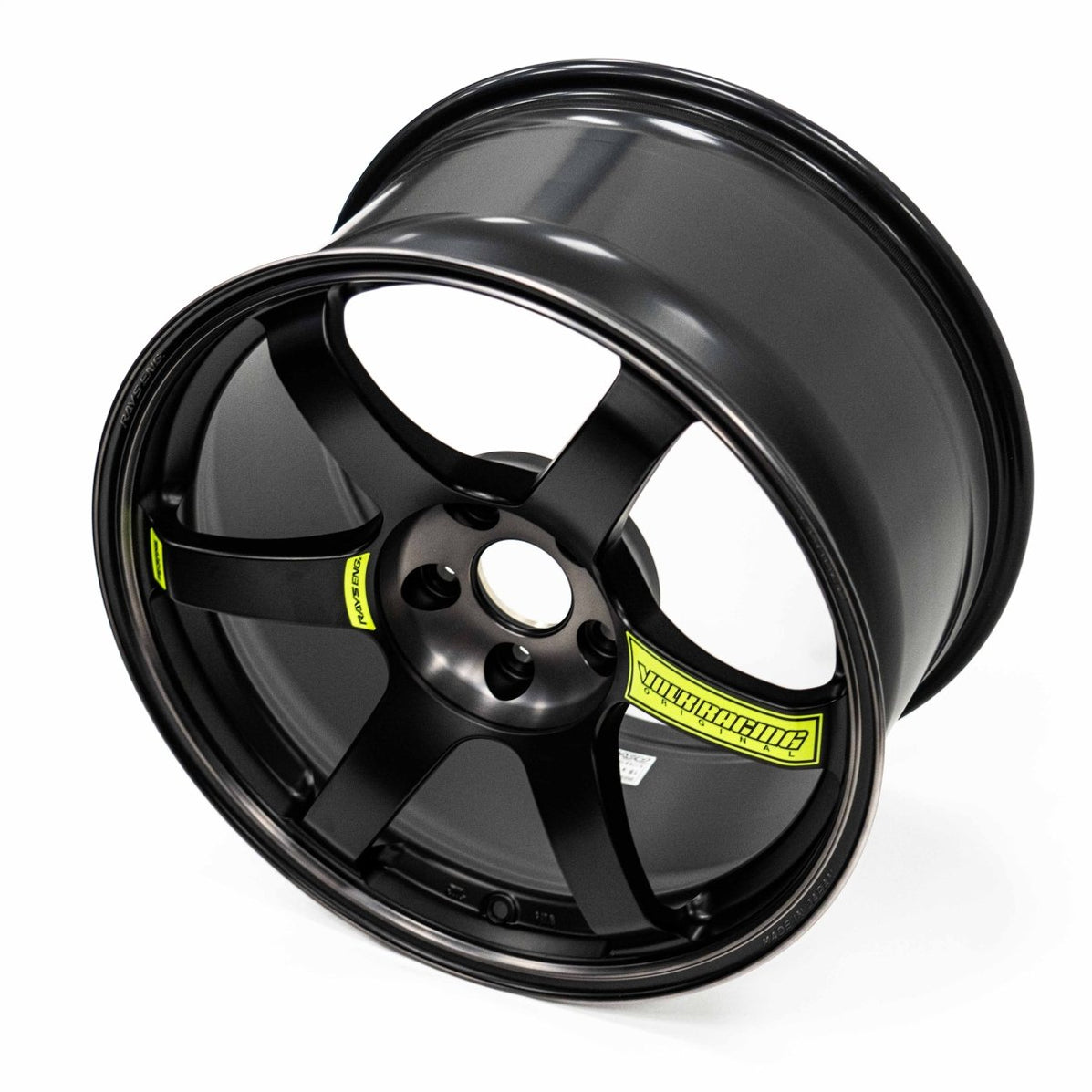Volk Racing TE37 Saga SL M-Spec Pressed Black w/ Neon Yellow Stickers ...