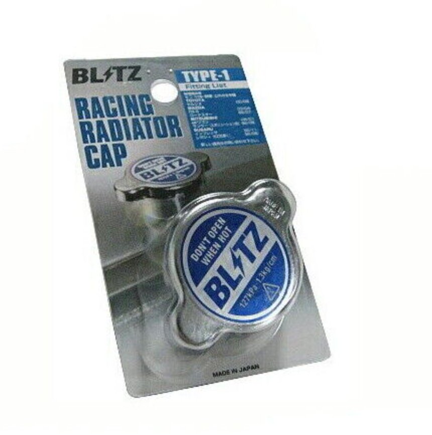 Blitz Racing Type 1 Radiator Cap Blue 1.3 Bar 2002-2021 WRX / 2002-2021 ...