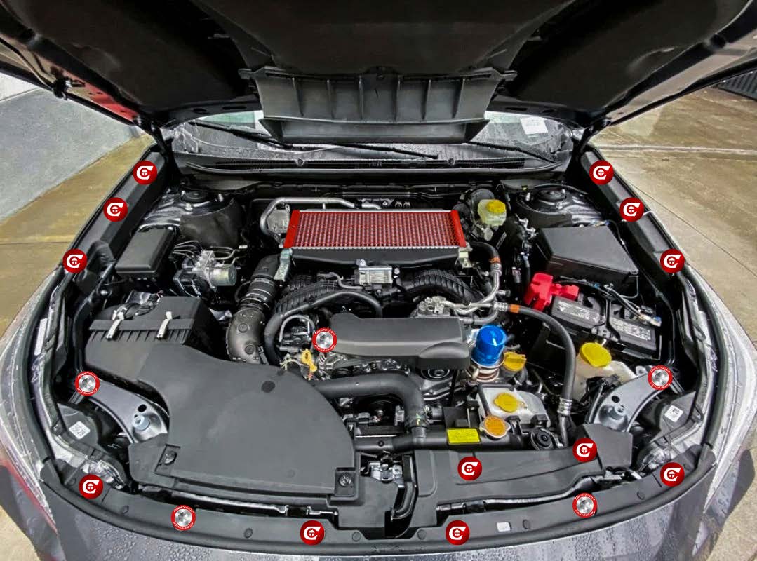 Compressive Engine Dress-up Clips Kit 17pc 2020-2023 Outback — Subimods.com