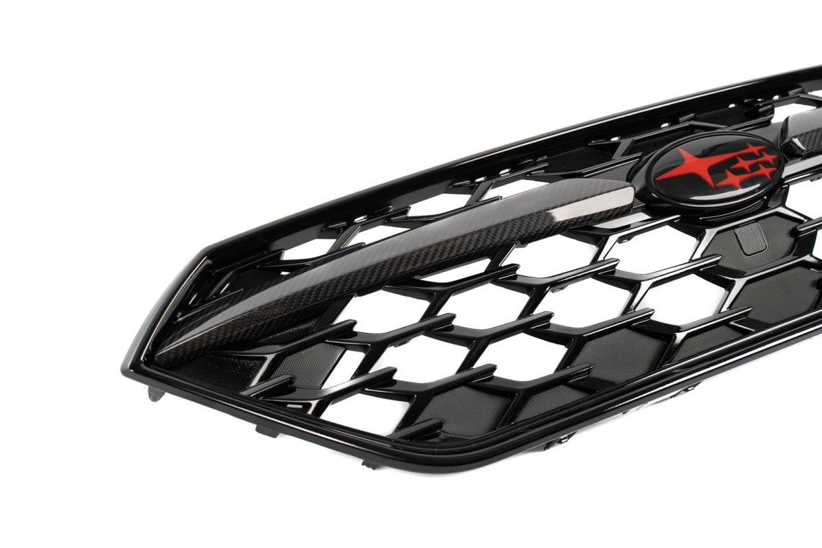 Molded Innovations Gloss Carbon Fiber Front Grill Cover Set — Subimods.com
