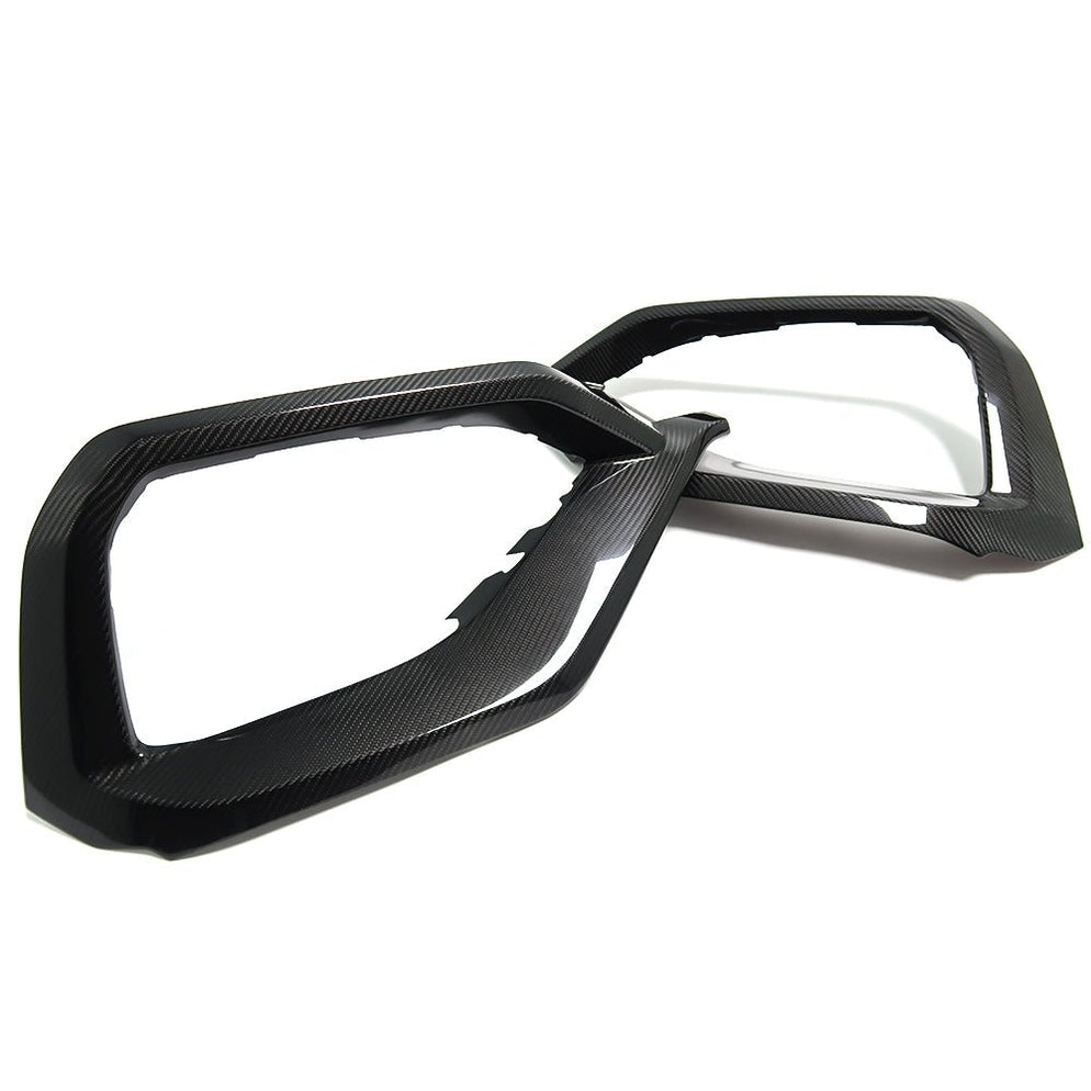 Molded Innovations Gloss Carbon Fiber Fog Light Surround Cover Pair ...