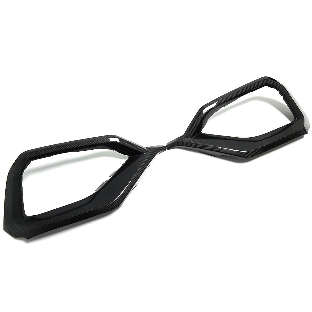 Molded Innovations Gloss Carbon Fiber Fog Light Surround Cover Pair ...