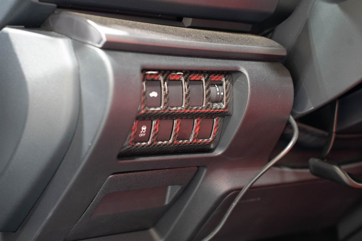 Molded Innovations Gloss Carbon Fiber Trunk Button Cover — Subimods.com