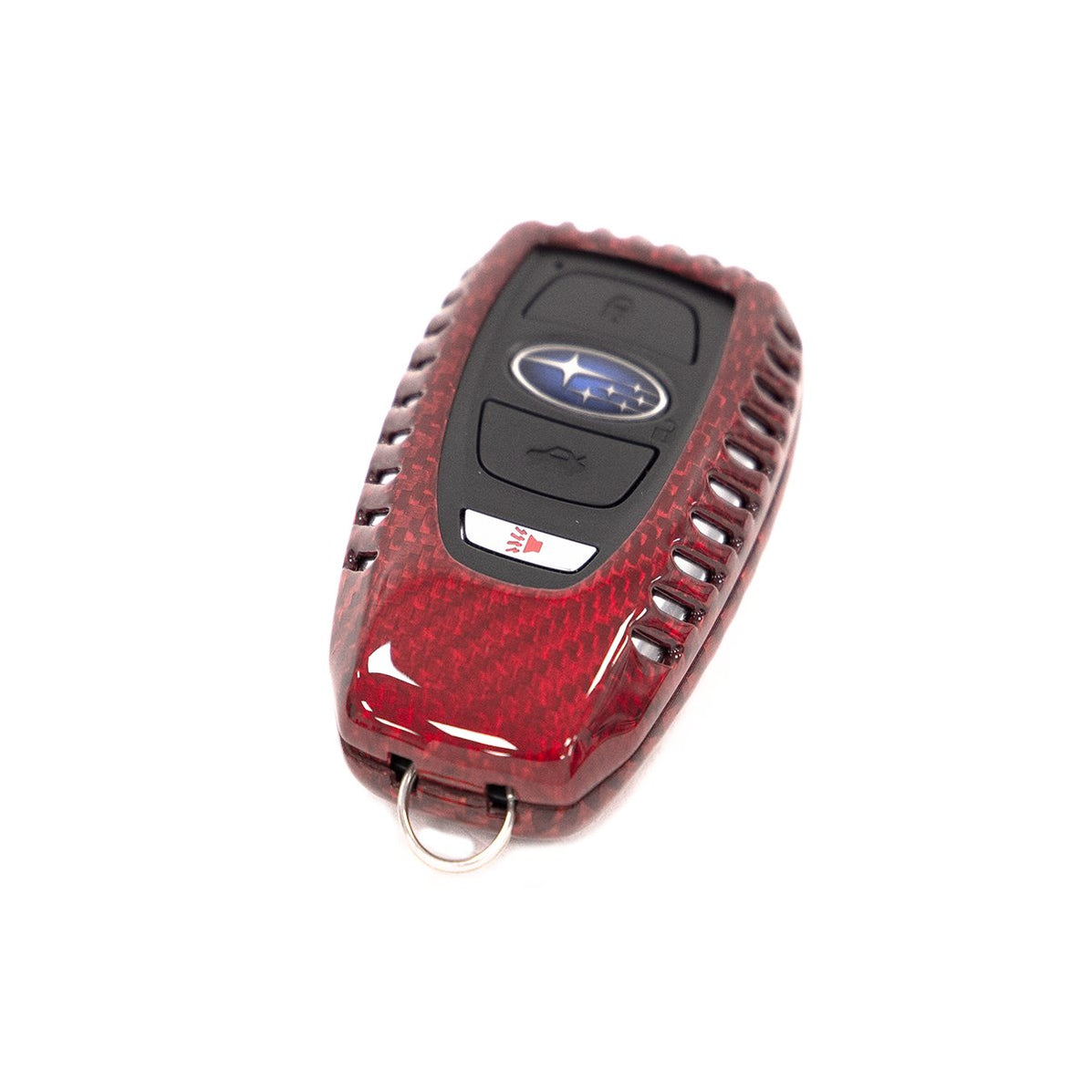 Carbon Fiber Vented Key Fob Cover Red for Subaru | Subimods — Subimods.com