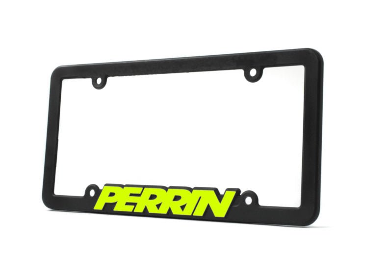 Perrin License Plate Frame Black w/ Neon Yellow Logo Universal ...