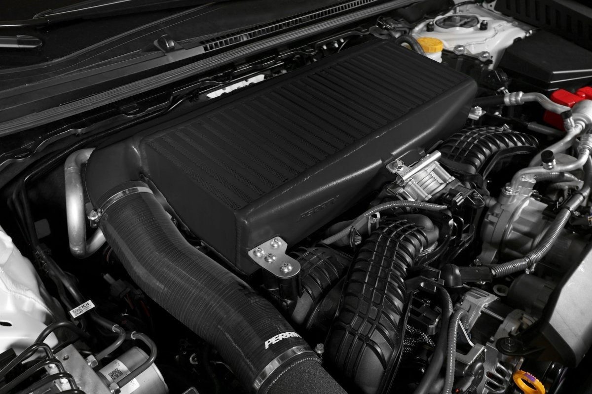 Perrin Top Mount Intercooler Black 2022-2024 WRX - Subimods.com
