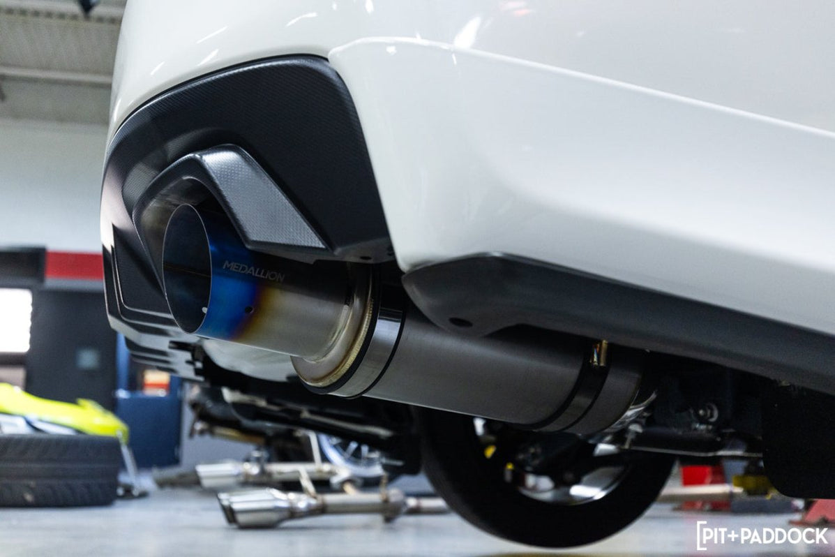 Revel x Tanabe Medallion Ultra Ti Single Exit Titanium Catback Exhaust ...