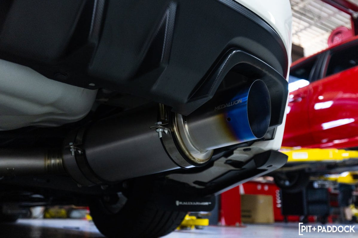 Revel x Tanabe Medallion Ultra Ti Single Exit Titanium Catback Exhaust ...