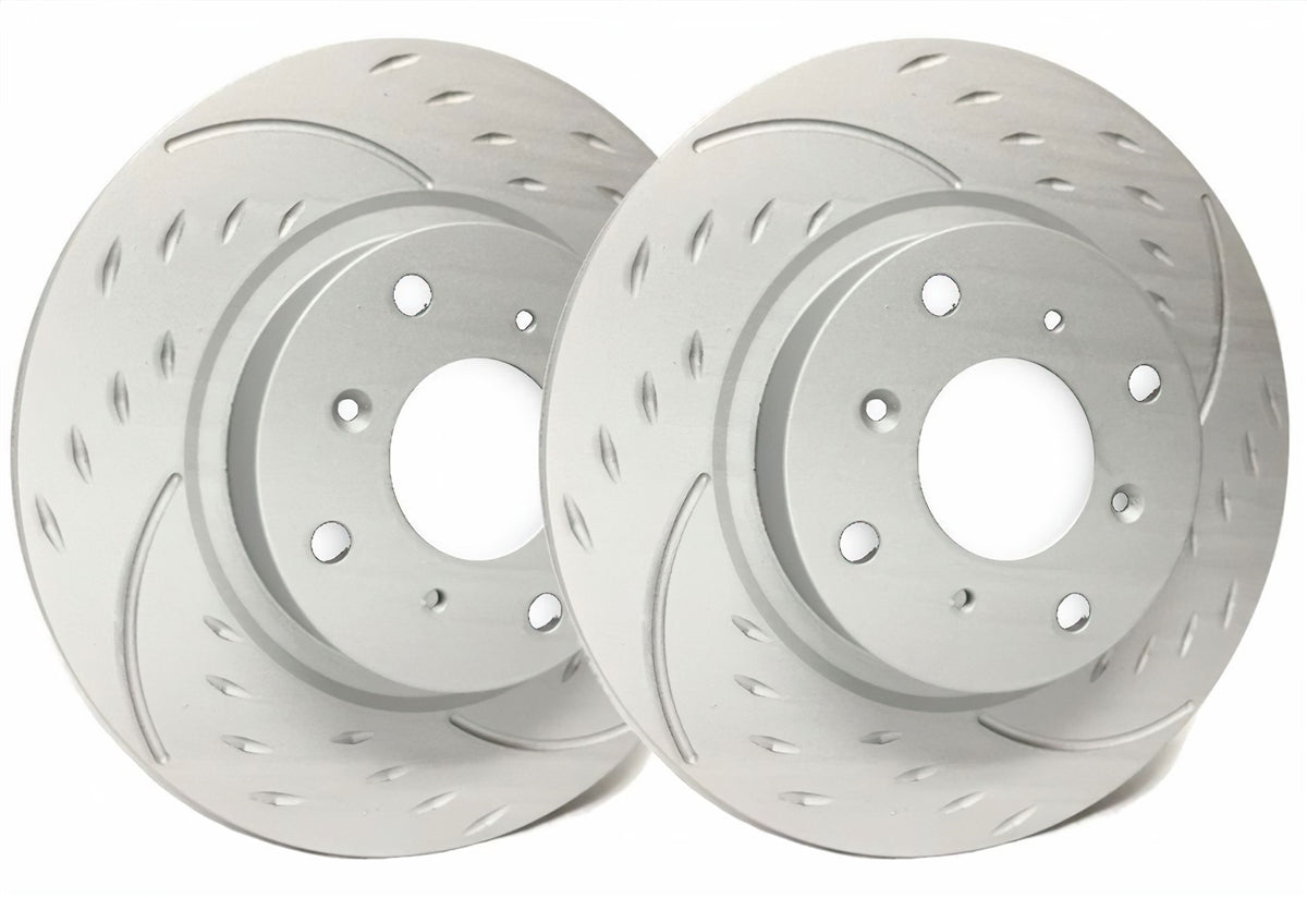 SP Performance Diamond Slot Slotted Rear Rotor Pair 2004 STI - Subimods.com