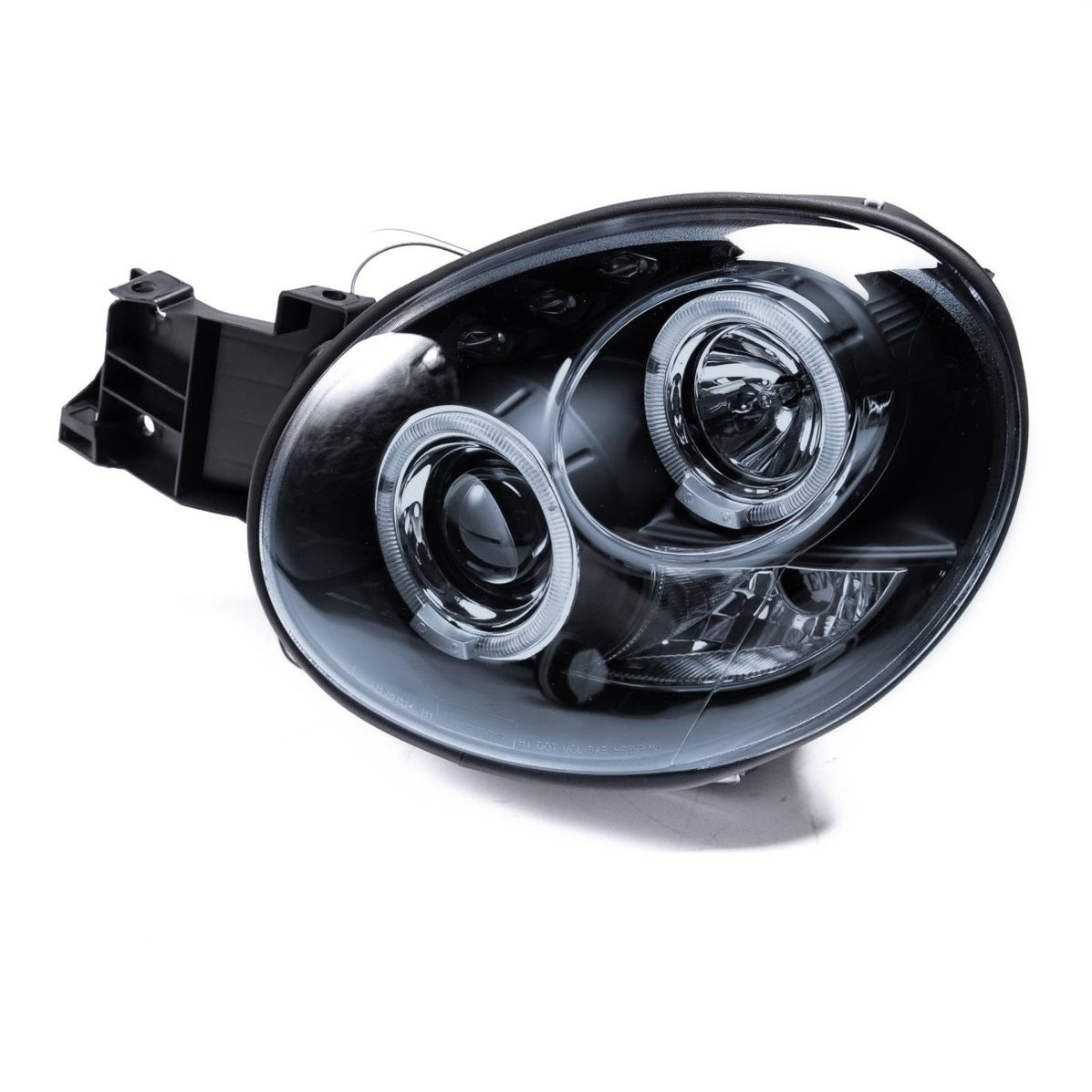 Spec-D Halo Projector Headlights Gloss Black Smoke WRX 2002 — Subimods.com