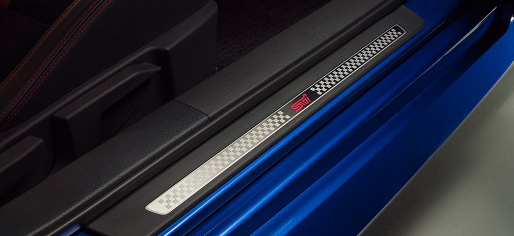 Subaru JDM STI Door Sill Plate Set Silver 2022-2024 BRZ - Subimods.com