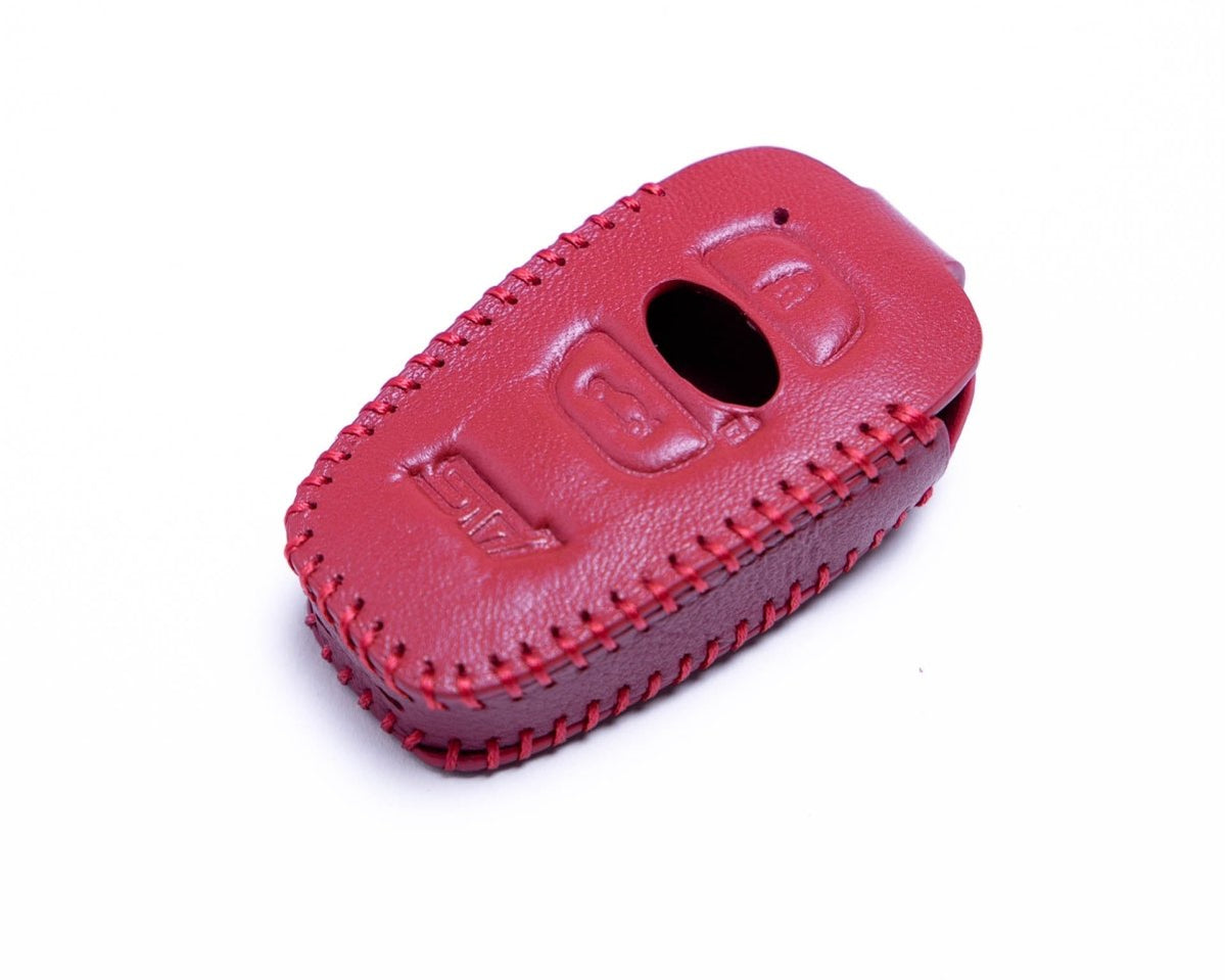 Subaru JDM STI Leather Access Key Cover Red - Subimods.com