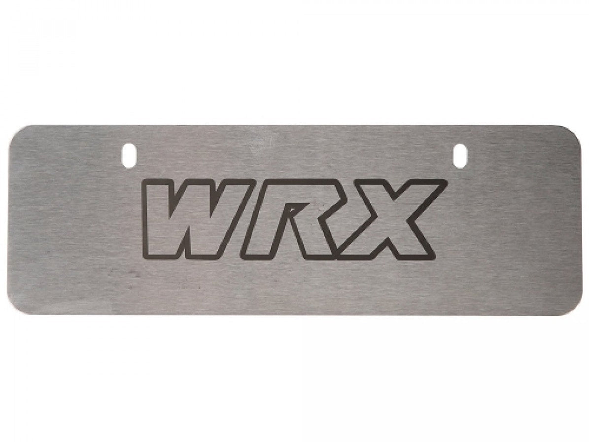 Subaru OEM Euro-Style Marque Plate Delete Brushed Silver w/ WRX Logo ...