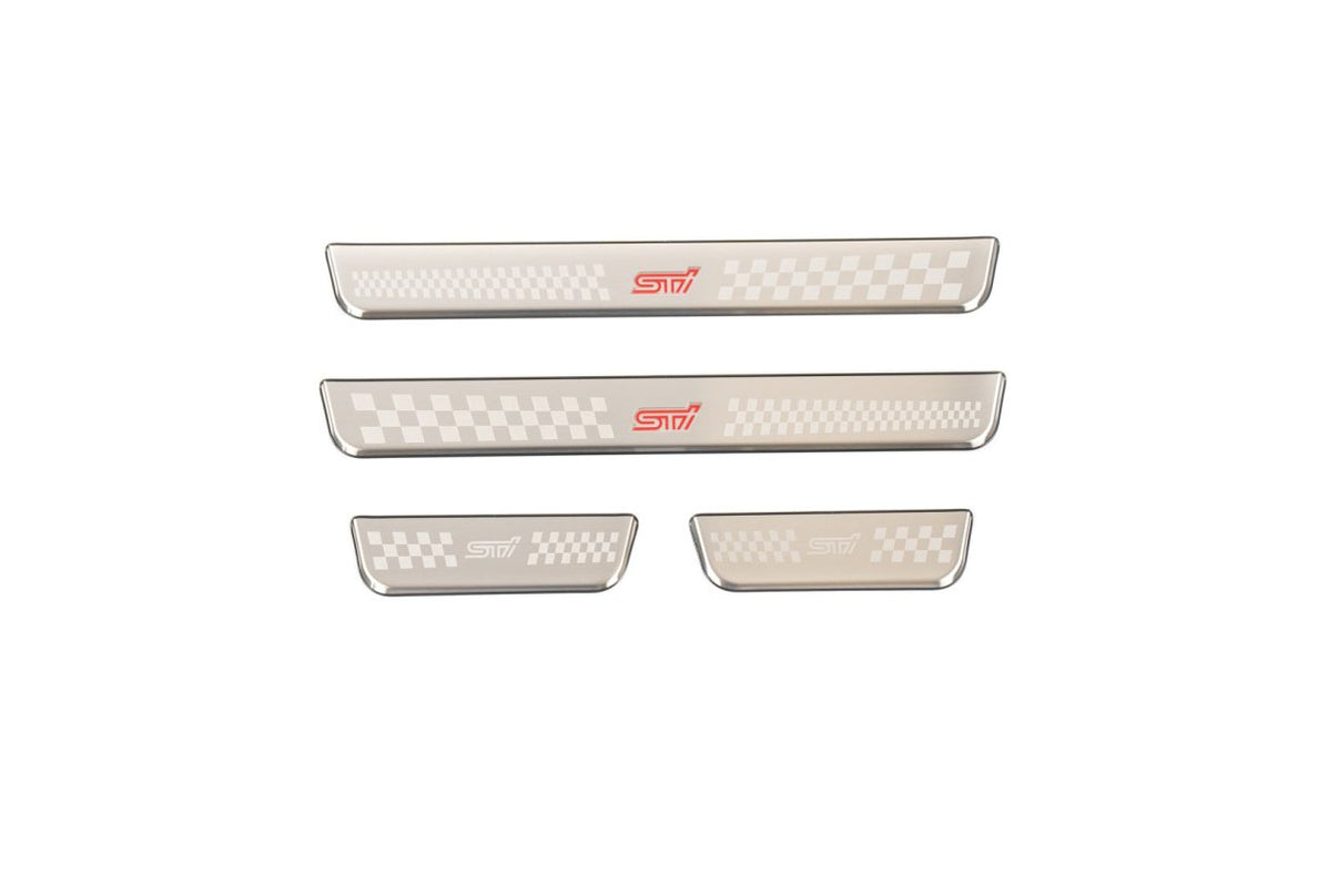 Subaru OEM JDM STI Illuminated Checkered Style Door Sill Plates 2022 ...