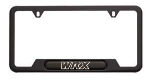 Subaru OEM License Plate Frame Matte Black WRX Logo | Subimo — Subimods.com