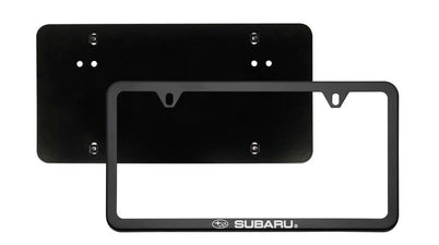 Subaru OEM Slim Line License Plate Frame Matte Black — Subimods.com